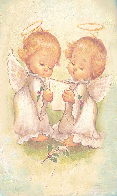 Oil Paintings: 100% Hand-painted Two Angels Reading Together Angel Oil ...