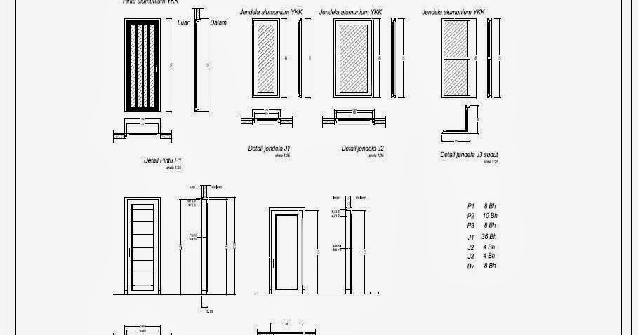 Jasa Gambar Kerja Detail Pintu Autocad 2D biaya murah hanya 150ribu ...