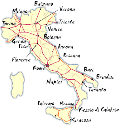 Bellagio Blog: Italy Rail Map