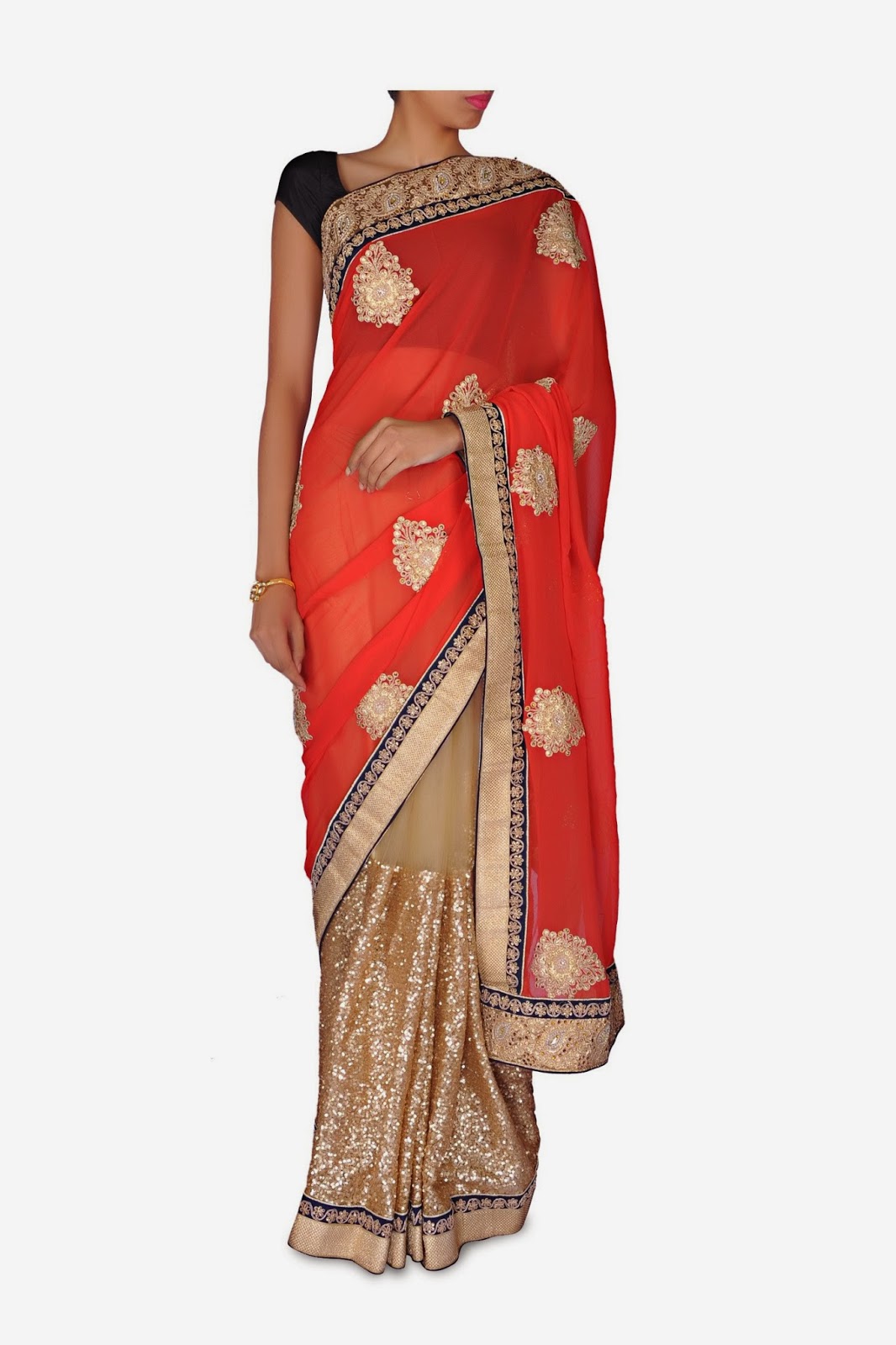 Buy Online Designer Indian Saris - Vega Fashion Mom