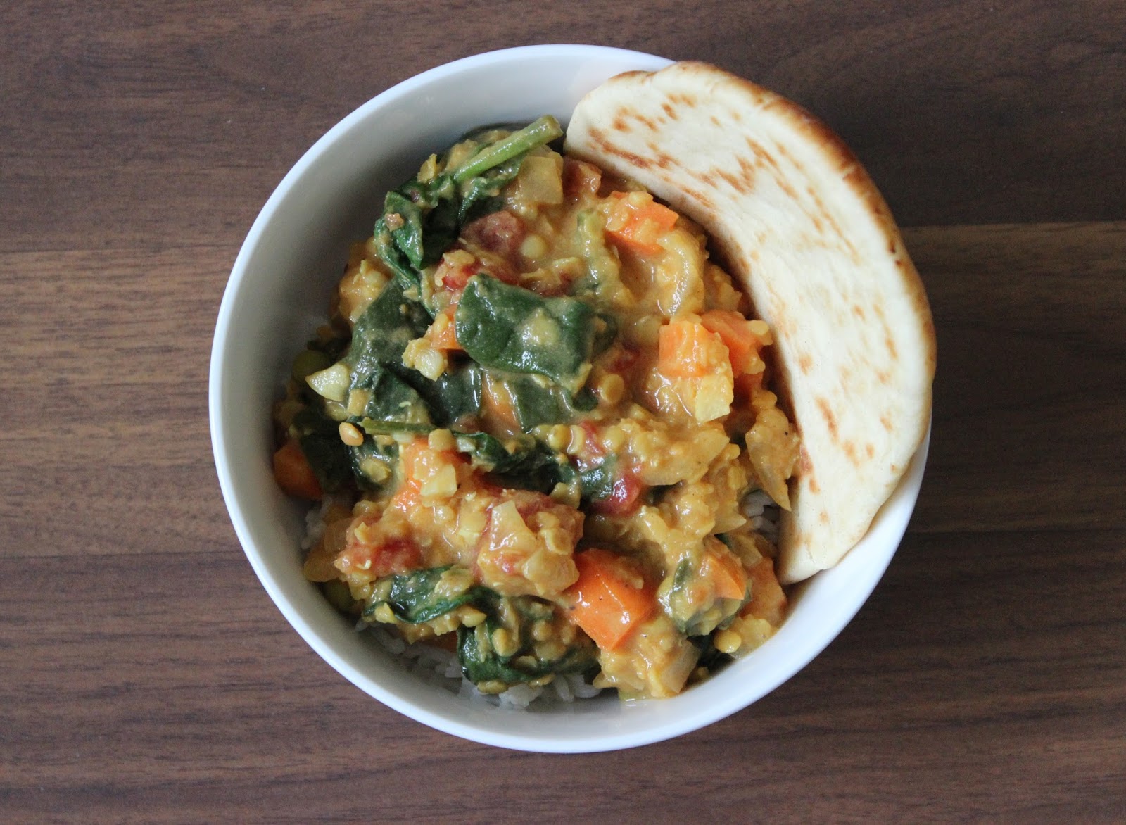 A Hoppy Medium: Veggie-Packed Red Lentil Dal {Vegan}