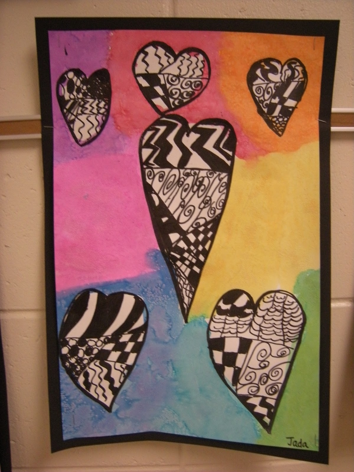 WHAT'S HAPPENING IN THE ART ROOM??: 3rd Grade Zentangle Hearts