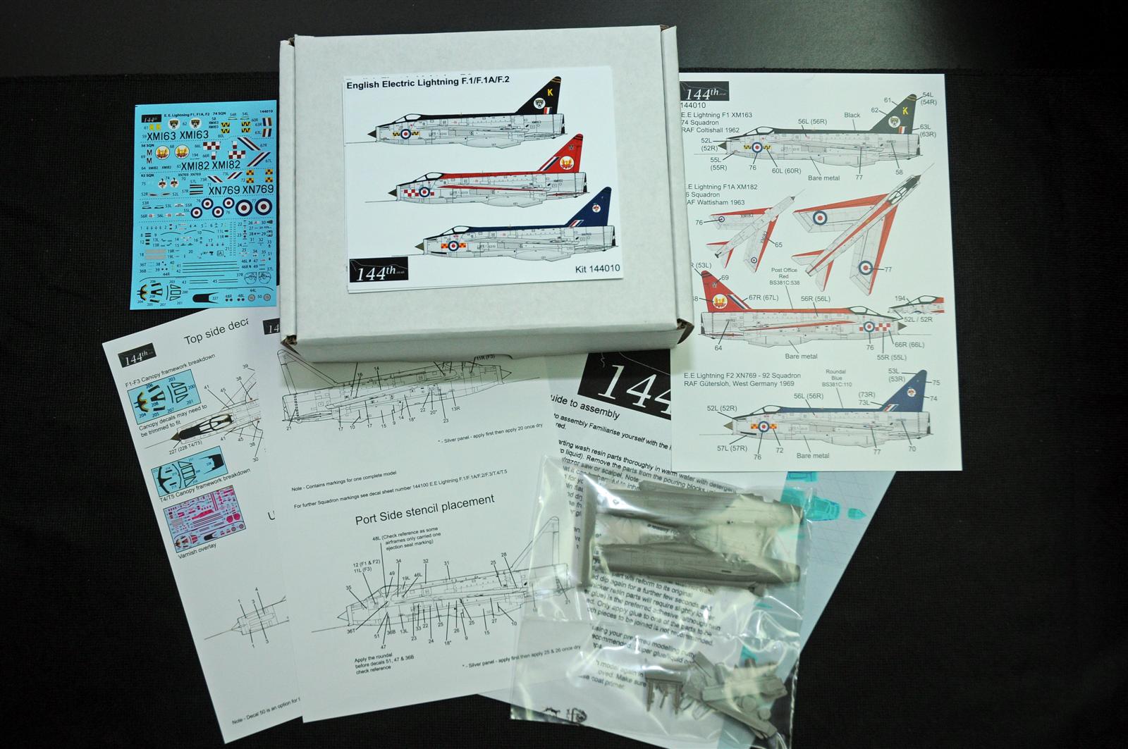 Kampfgruppe 1/144: 1/144 English Electric Lightnings Kits and Decals ...