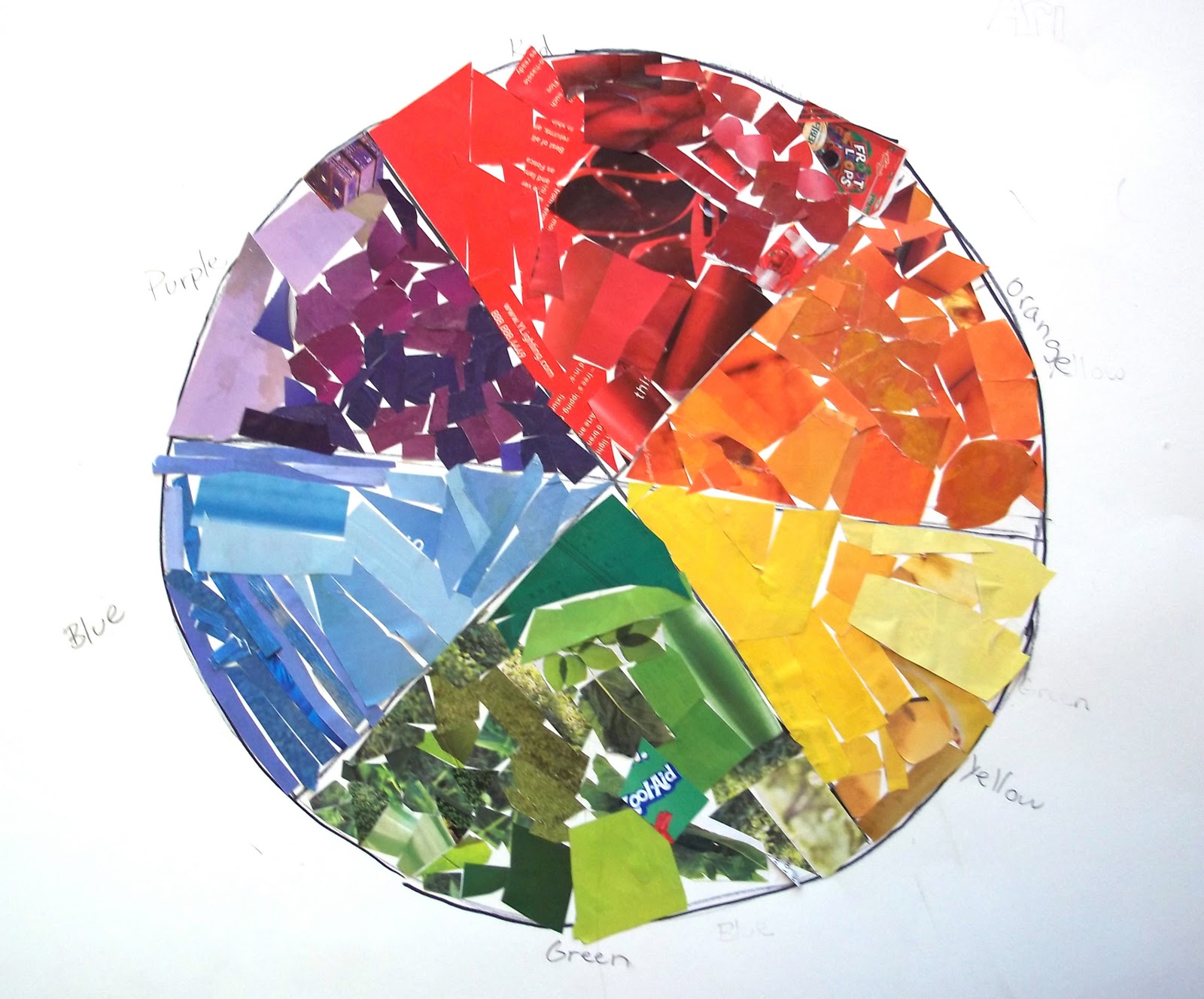 Monument Valley Regional Middle School Art Class: Color Wheel Collage ...