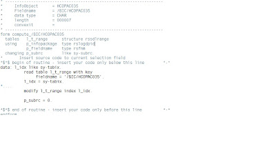 SAP BW BI ABAP: ABAP: Writing Infopackage Routine