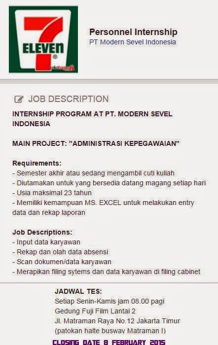 Lowongan Kerja Terbaru PT. Modern Sevel Indonesia (7-Eleven)