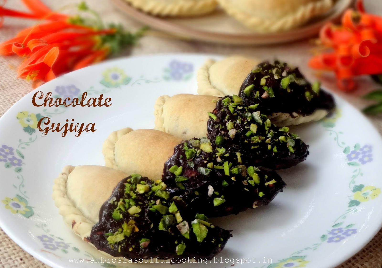 Ambrosia: Baked Chocolate Gujiya