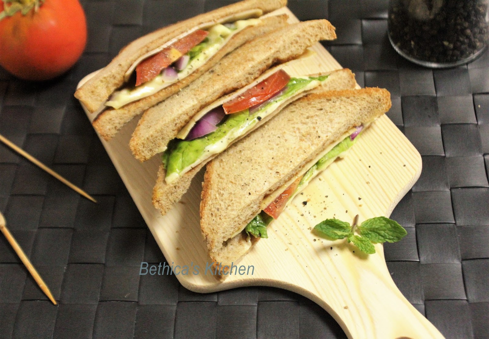 Bethica's Kitchen Flavours: Chicken Salami Sandwich