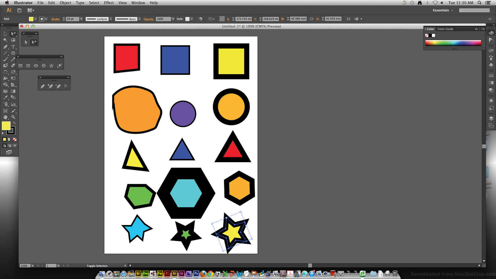 Gemma Southam Level 3 Art and Design: Using Illustrator shapes.