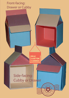 The Papercraft Post: Mini Milk Carton Desktop Storage System