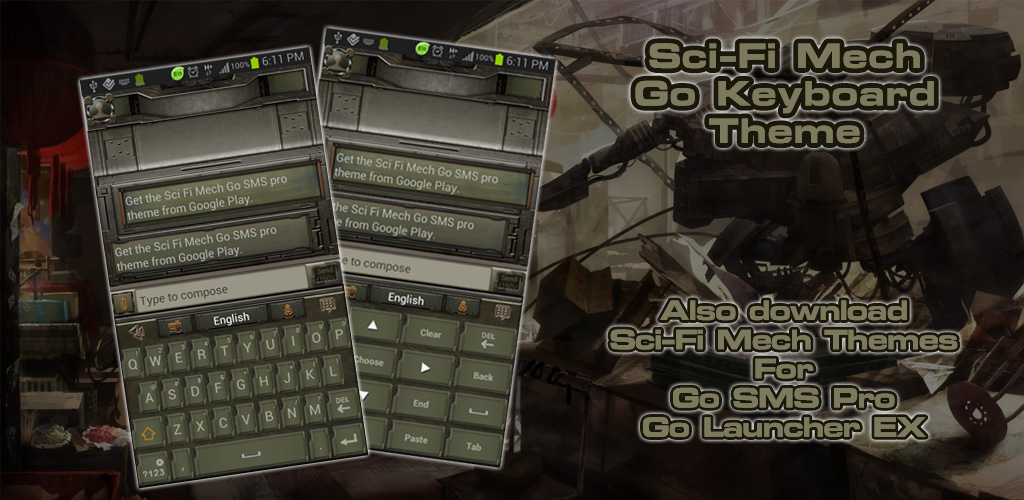 JV-Designs: Sci-Fi Mech Go Keyboard Theme