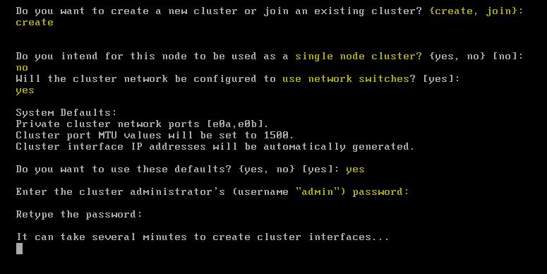 Remote Infrastructure Management: NetApp ONTAP 9.1 CLI Cluster Setup