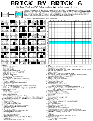 Redhead64's Obscure Puzzle Blog!: PUZZLE #209: Brick By Brick 6