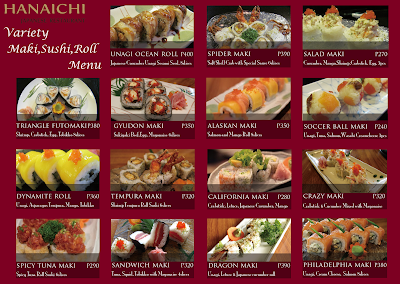 HANAICHI JAPANESE RESTAURANT: HANAICHI VARIETY MAKI, Sushi,Roll Menu