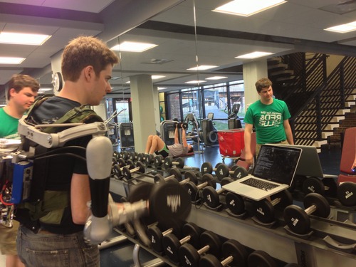 Titan arm Exoskeleton for lifting 50 lbs in each arm that costs under ...