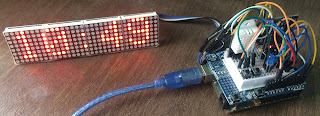 Arduino tehNiq: Matrix clock with alarm
