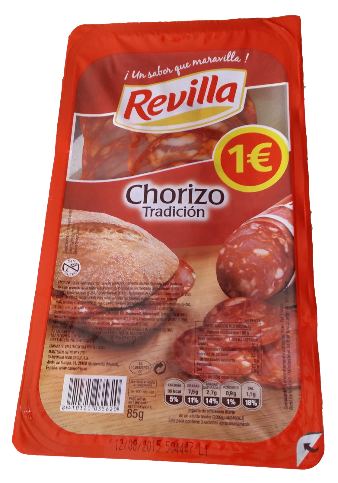 Cincoypico: Chorizo Tradición Revilla, el chorizo ideal para tus bocadillos