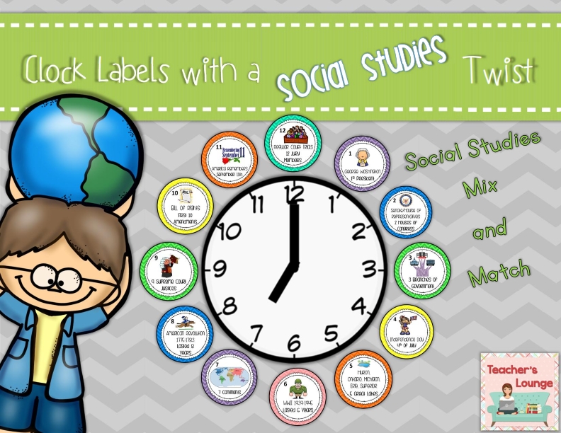 Teacher's Lounge: Clock Labels with a TWIST