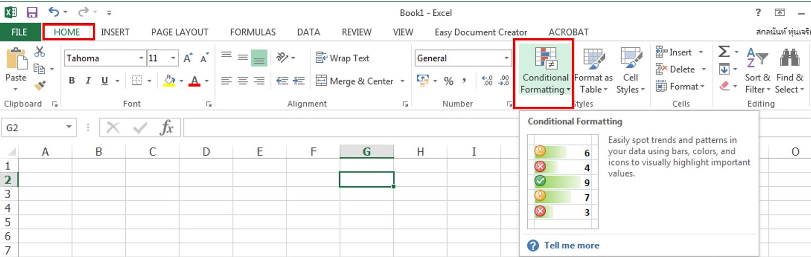 Computer Knowledge: Conditional Formatting
