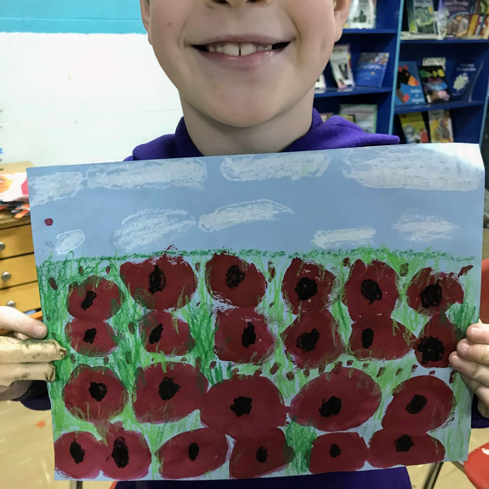 Elements of the Art Room: 1st and 2nd Veterans Day Poppies