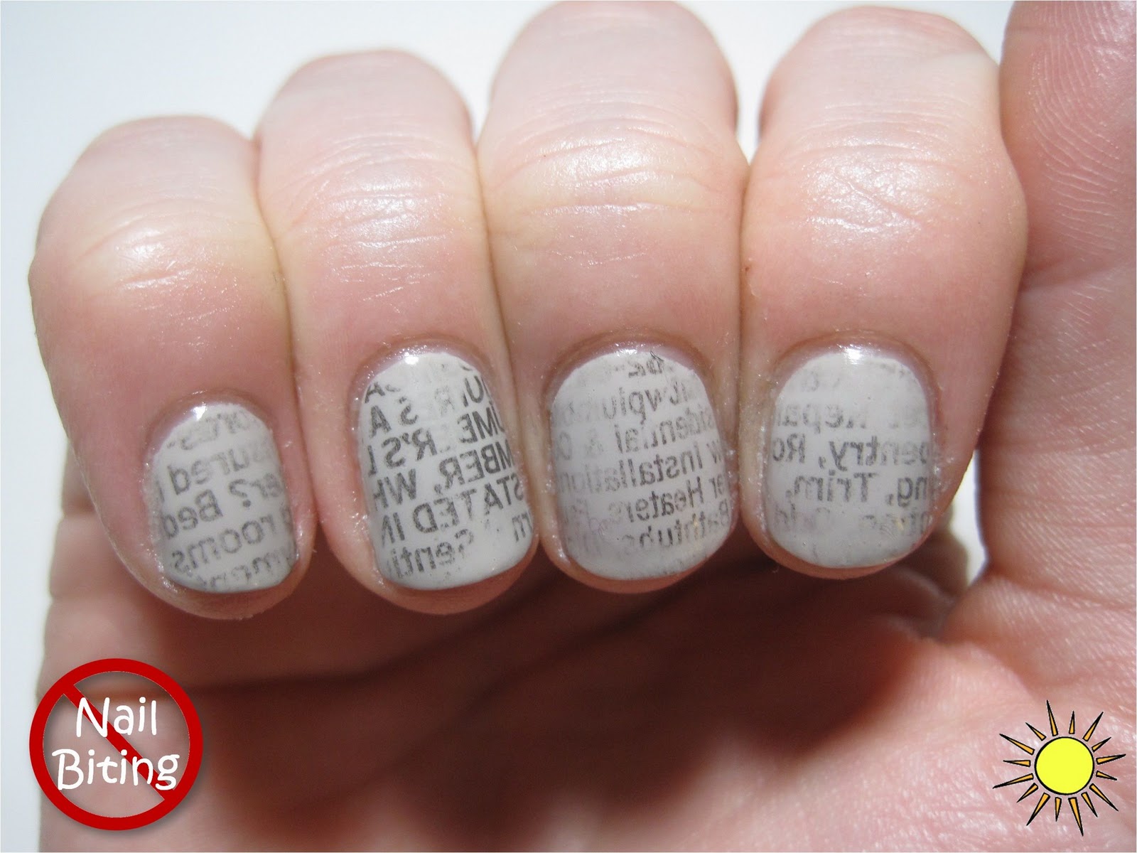 Darling Nails: Week 5: Newspaper Manicure