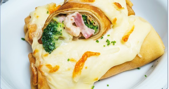 Crepes recheados com camarão, bacon e brócolos | Receita | Promo Su