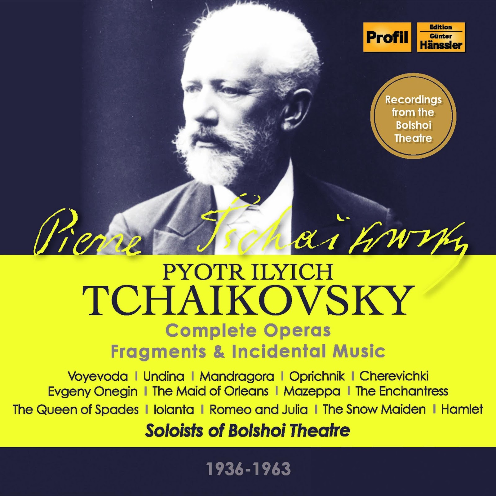 The Rehearsal Studio: Profil Complies Recordings of Tchaikovsky Operas