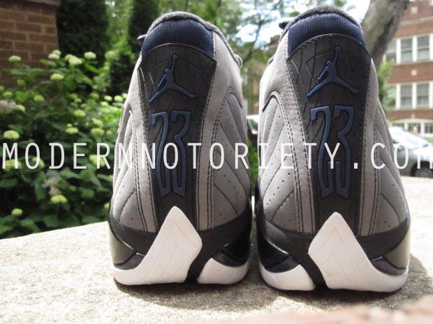 Jets Only: Air Jordan 14: Light Graphite/Midnight Navy-Black