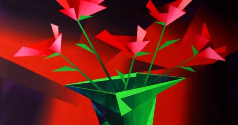 Daily Painters Abstract Gallery: Mark Adam Webster - Abstract Red Roses ...