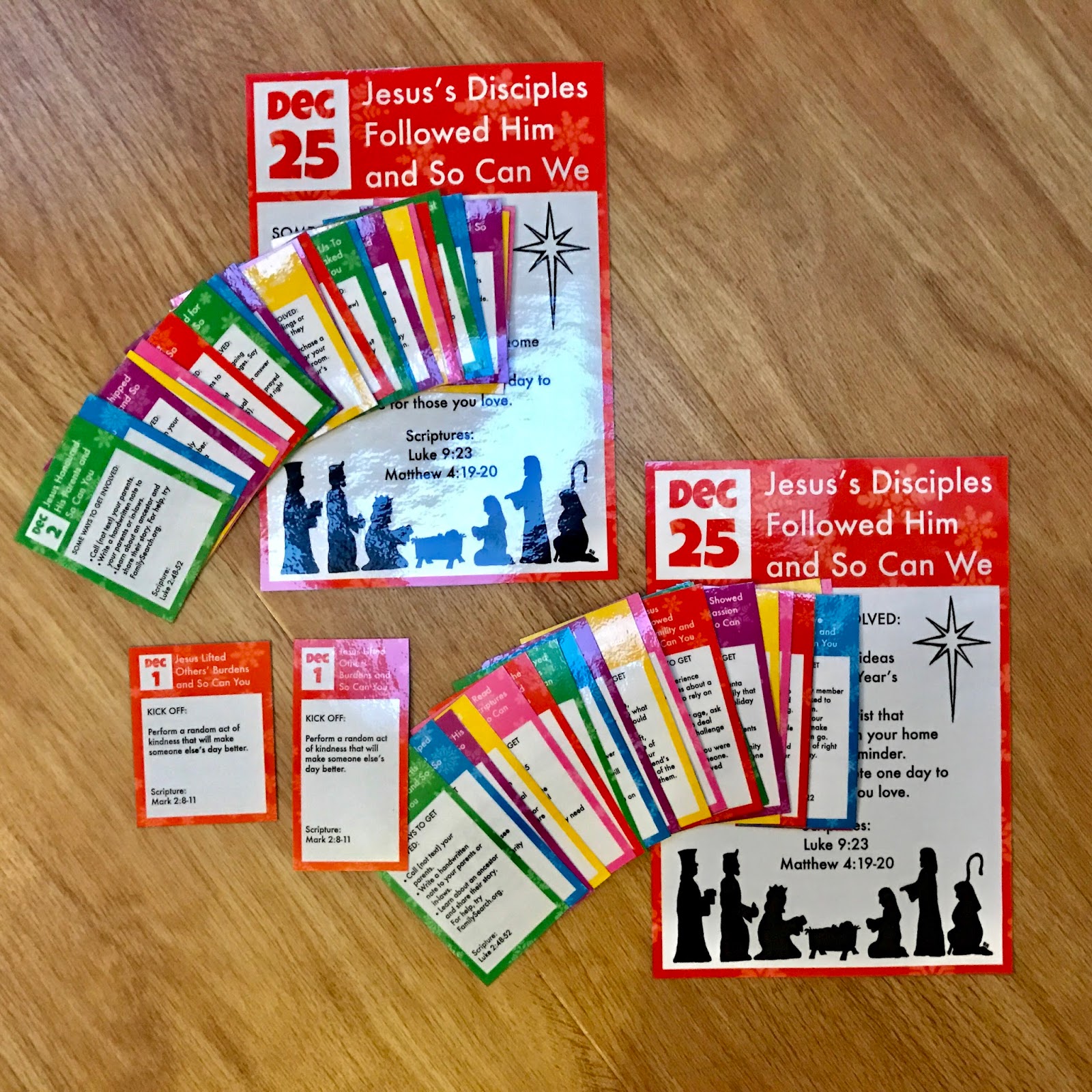 Elaine's Sweet Life: #LightTheWorld Advent Calendar Cards