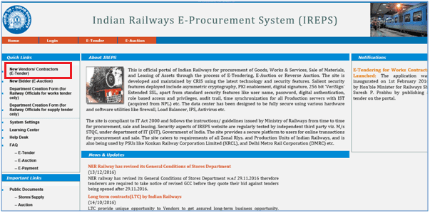 New Contractor Registration Process on IREPS - eTenders Info