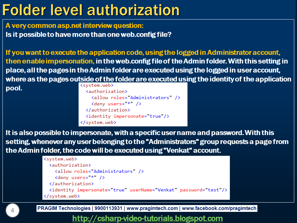 Sql Server Net And C Video Tutorial Part 89 Windows Authentication And Folder Level 