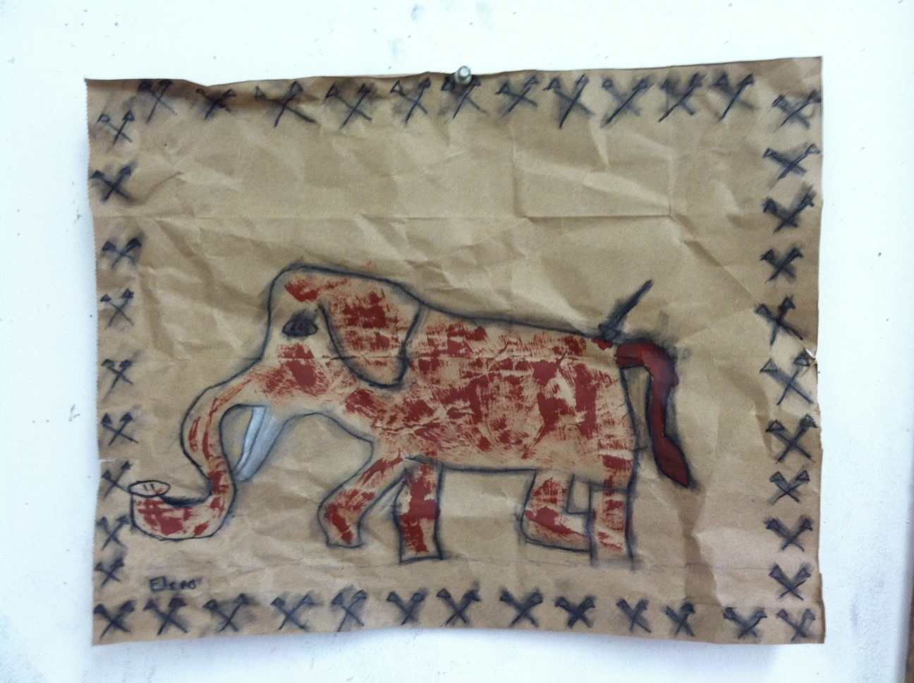 Miss Crystal's Eco-Friendly Art Mission: Paper bag "Cave Paintings ...
