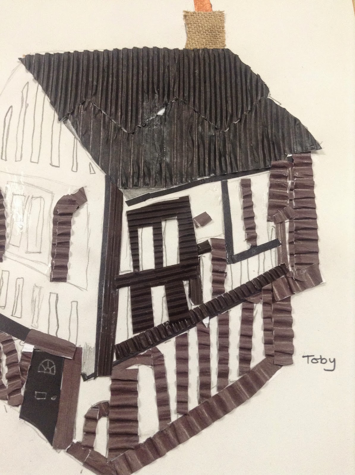 Broadford Year 5/6: Tudor House Textured Collage