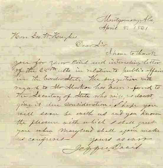 Confederate States of America Constitution: President Jefferson Davis