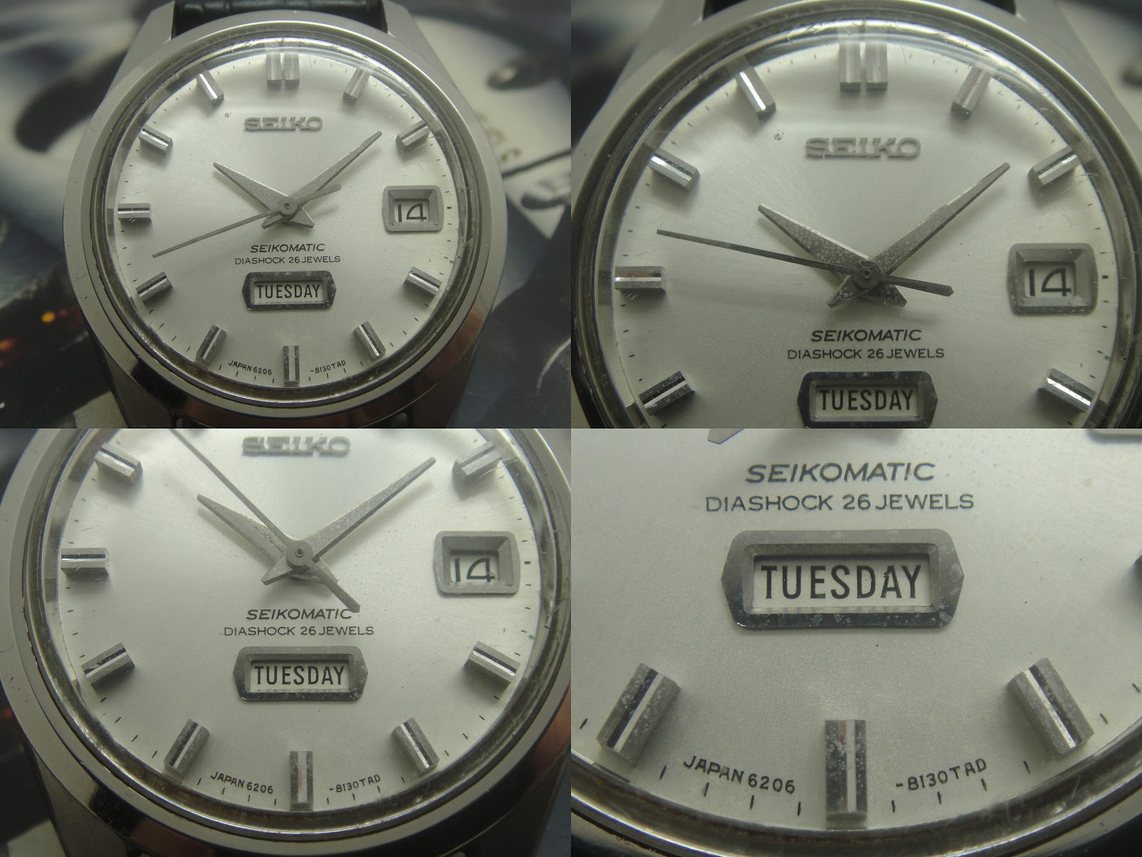 Antique Watch Bar: SEIKOMATIC DIASHOCK 26 JEWELS 6206-8130 SM138