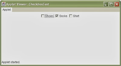 Creating CheckBoxes in an Applet Window using Advanced Java Programming
