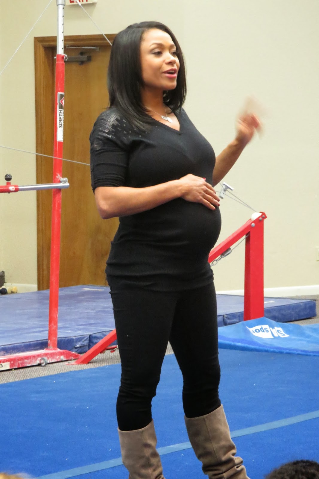 FLIPPING. FAITH. FUTURE.: Dominique Dawes visits Aim High!