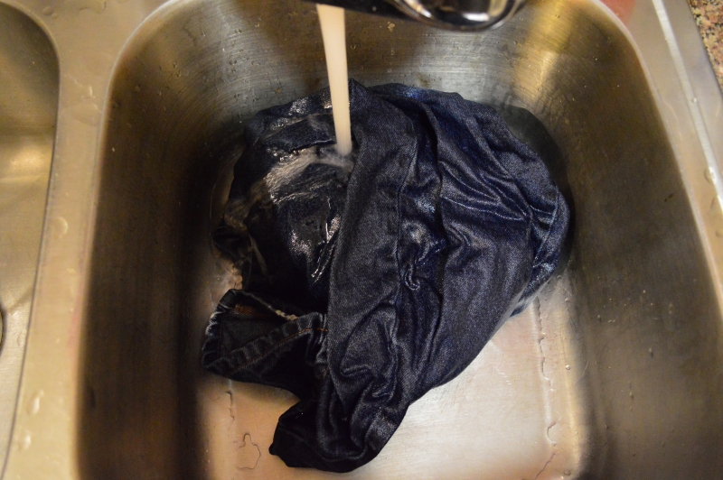 Lay down the drop cloth or take the project outside and wear old ...