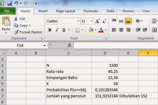 Menghitung Distribusi Normal Dengan Manual dan Ms Excel Dalam Statistik ...
