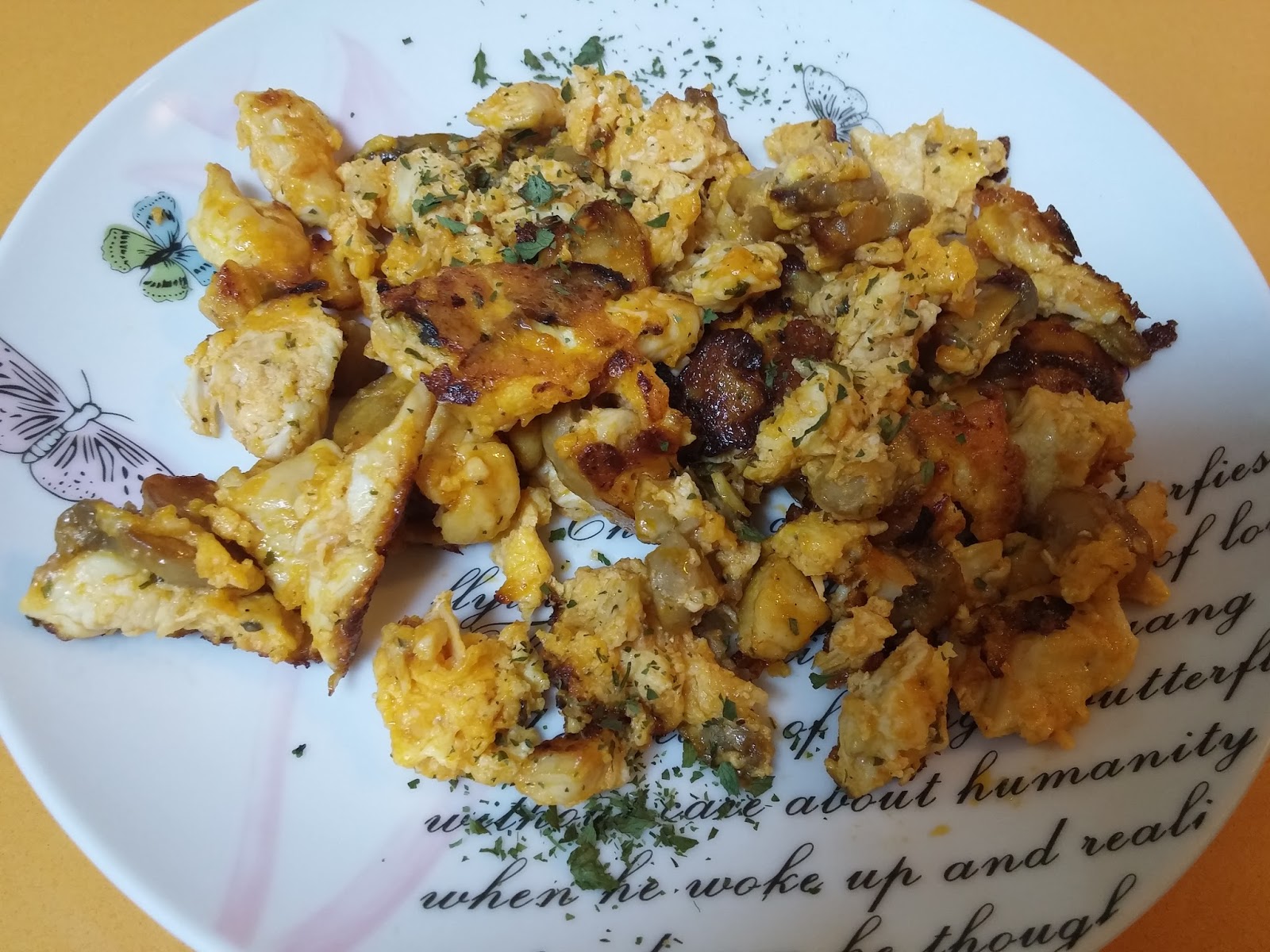 La cocina fácil de Silvia: Revuelto de pollo y champiñones