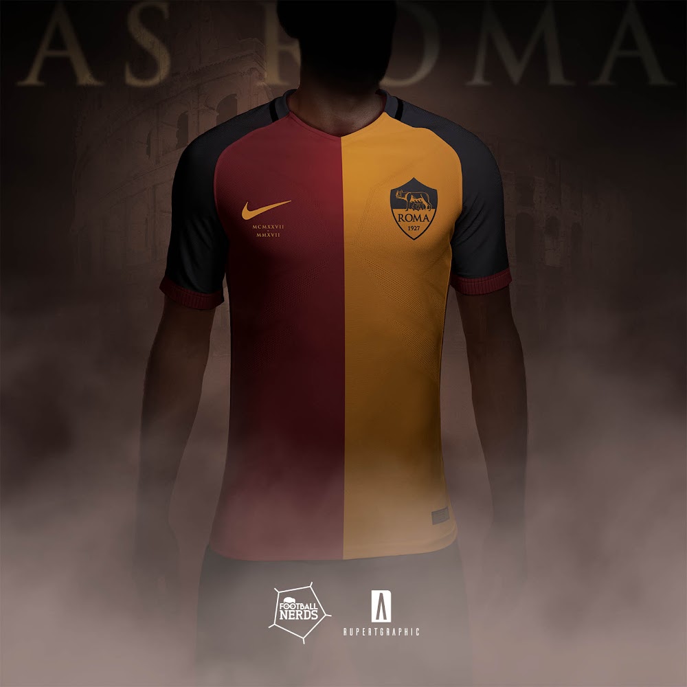 Classy Nike AS Roma 17-18 90-Years Anniversary Concept Kits Revealed ...