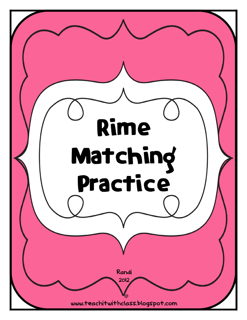 Teach it With Class: Rime FREEBIE!