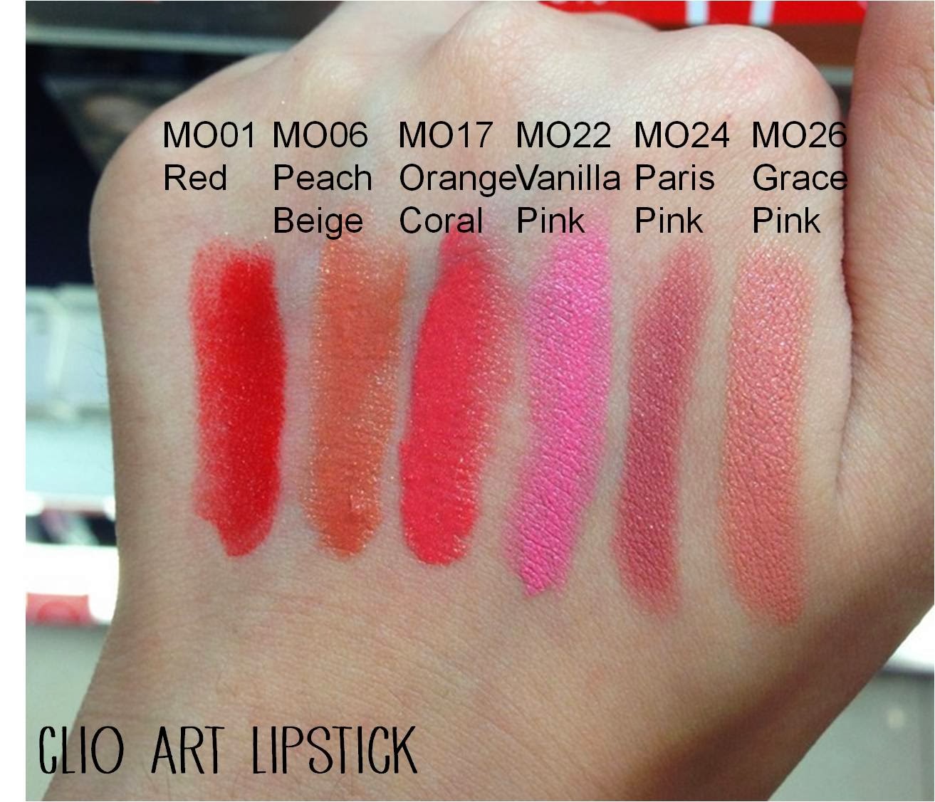 Clio Art Lipstick Swatches | MyStyleBite