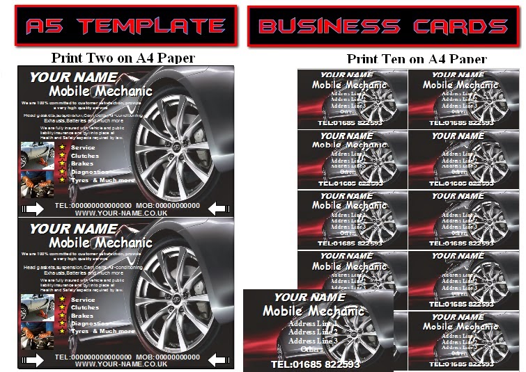 Mobile Mechanic Business Cards Arts Arts Mobile Mechanic Business Cards Arts Arts
