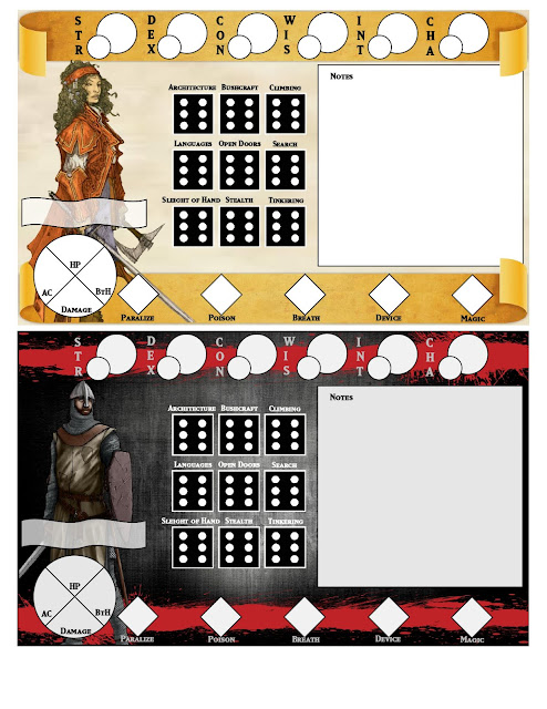 LotFP Character Sheet Card