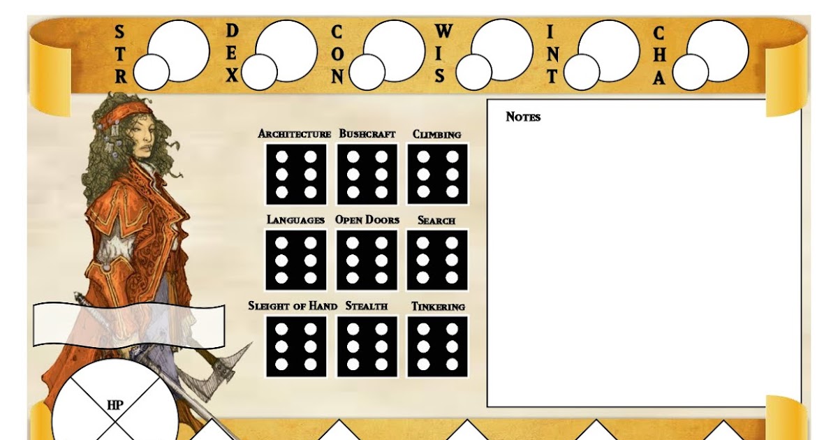 LotFP Character Sheet Card