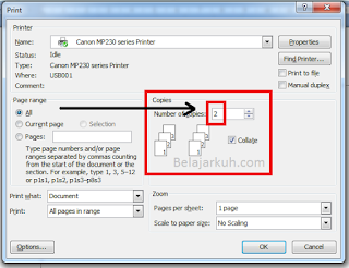 Cara Mencetak Dokumen 2 Rangkap Atau Lebih Di Microsoft Word - Print ...