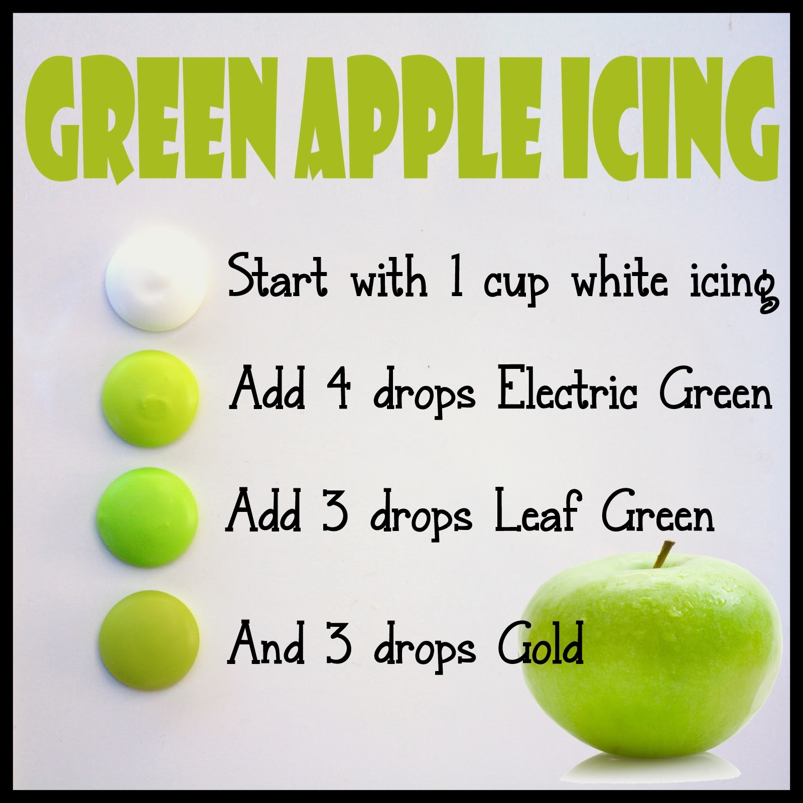 How to Make Green Apple Colored Icing