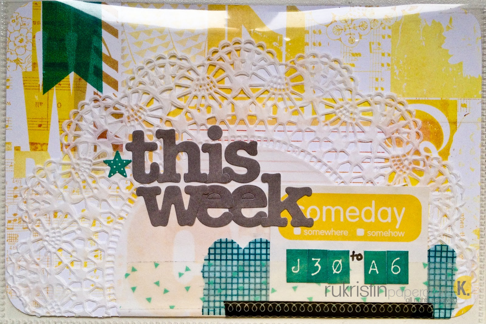 rukristin papercrafts: Project Life: The Quick Week